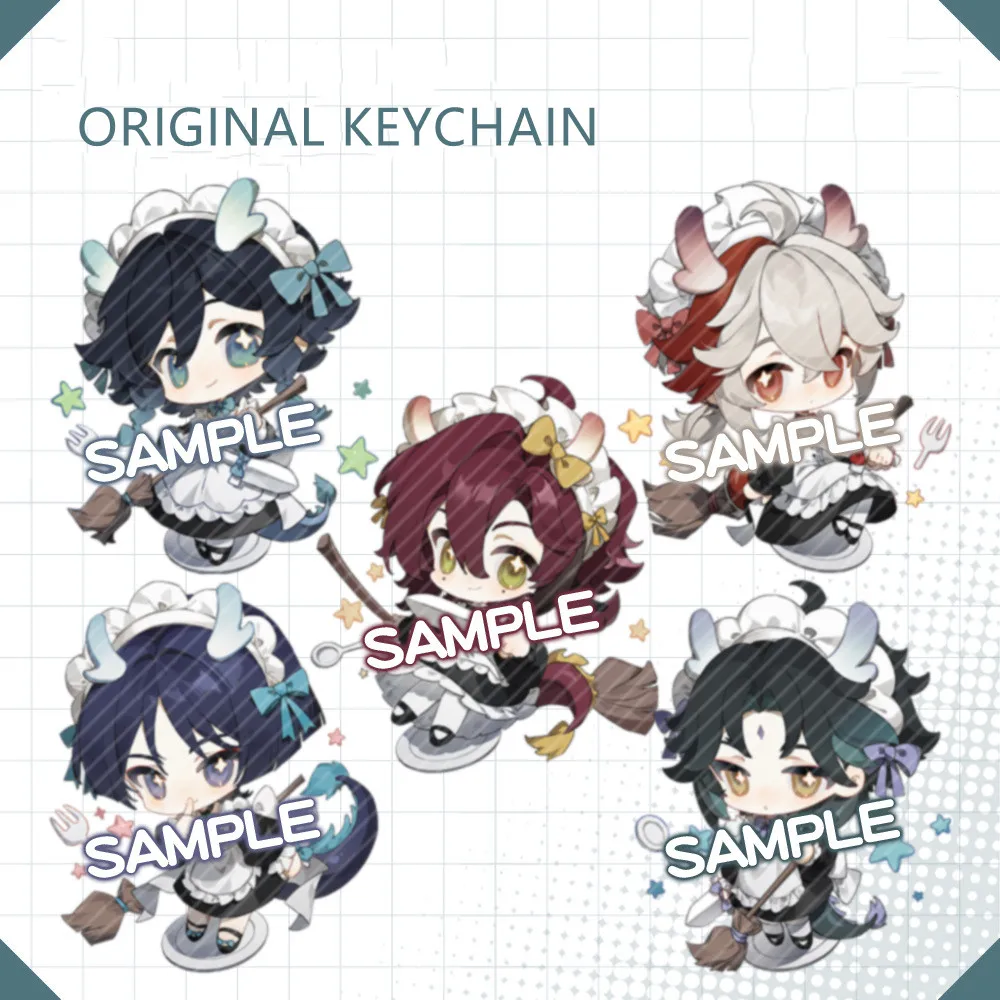 New-Genshin-Game-Wanderer-Xiao-Kaedehara-Kazuha-Maid-Cartoon-Keychain ...