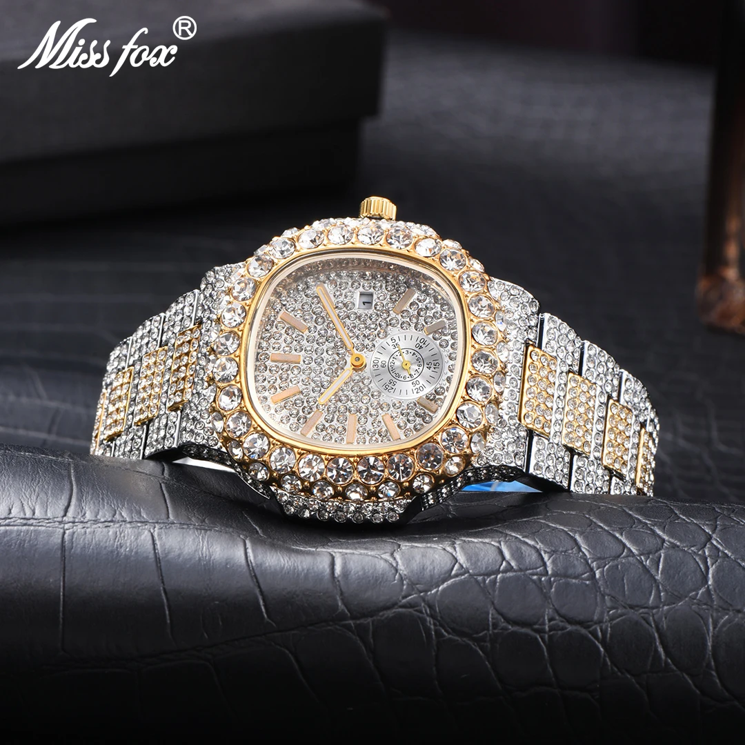 MISSFOX-Watch-For-Men-Luxury-18k-Gold-Stainless-Steel-Waterproof-Male ...