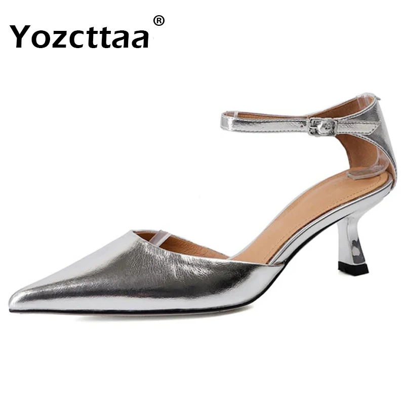 Yozcttaa-size-33-40-women-high-heels-sandals-real-leather-sexy-pointy ...