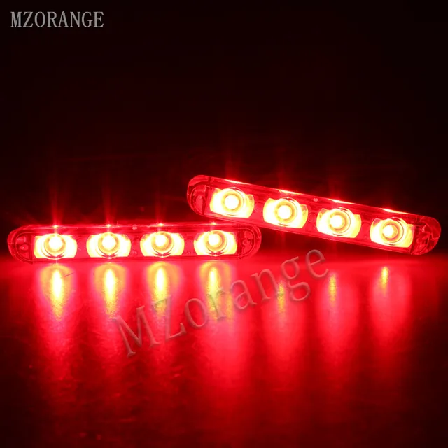 2x4 Led Strobe Warning Police Light Automobiles 12V Car Truck Flashing ...