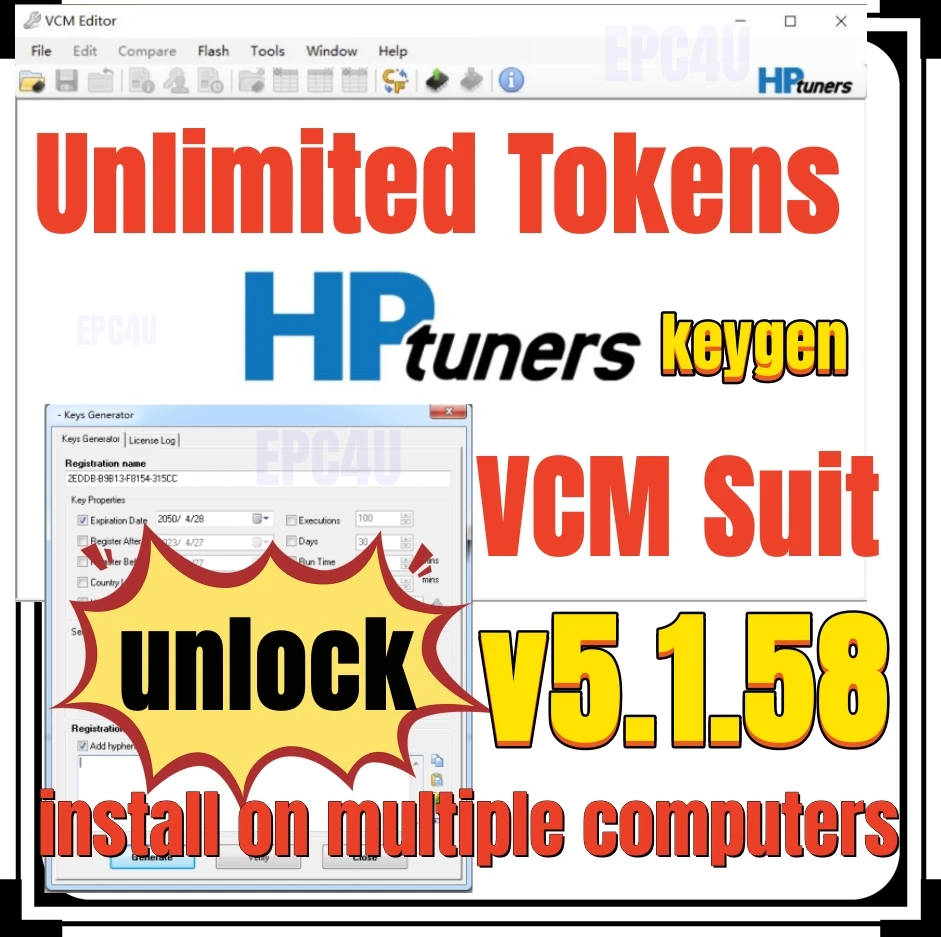 NEW Unlimited HP Tuners 5.1.58 Keygen for Multiple Computers Suit for ...