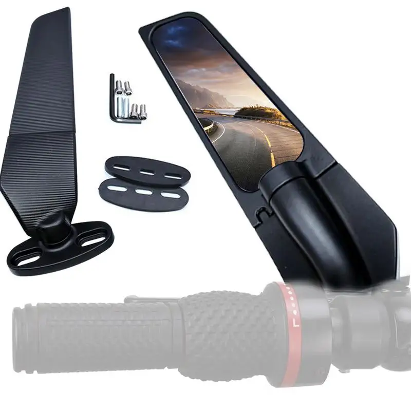 Modified-Motorcycle-Rearview-Mirrors-2-PCS-Wind-Wing-Adjustable ...
