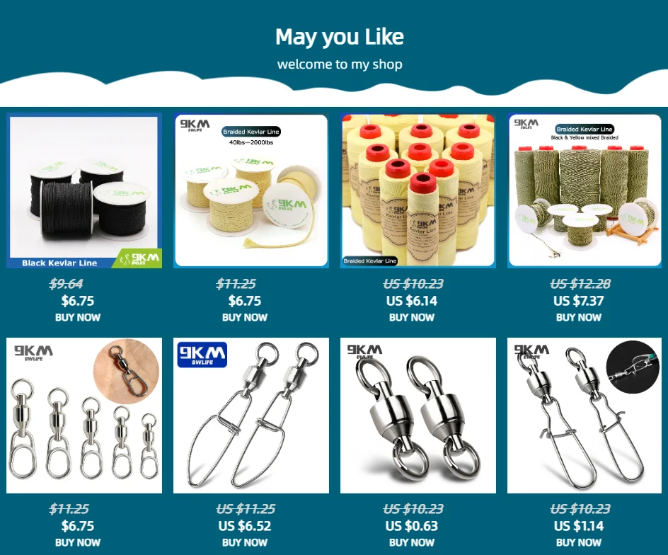 Braided Kevlar Line Black 50-1500 Lbs Fishing Assist Rope High Strength ...