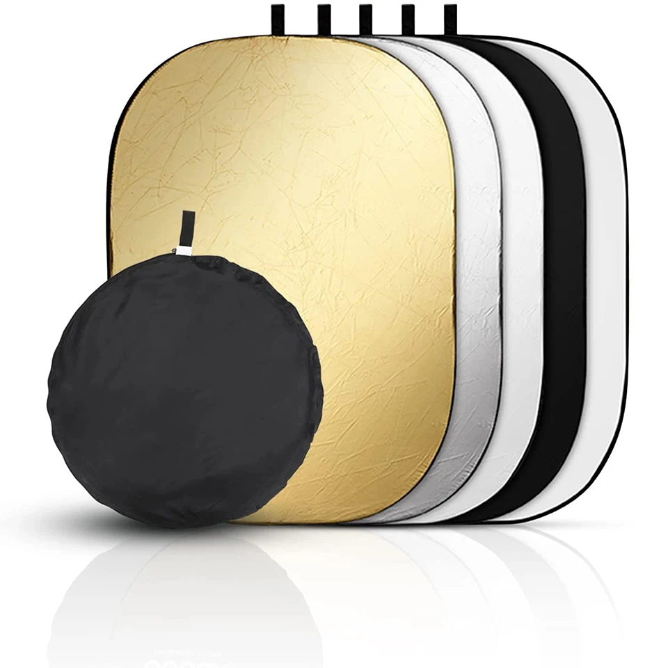 60x90cm-5-In-1-Portable-Collapsible-Light-Oval-Photography-Reflector ...