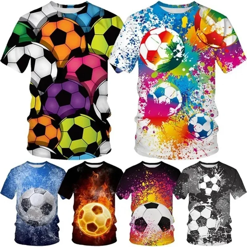 Unisex Casual Sports T Shirt For Men 3d Print Kids Football Graphic T ...