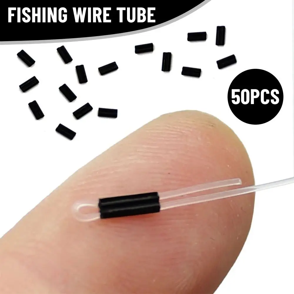 50pcs-Carbon-Tube-Fishing-Crimp-Sleeves-0-6mm-0-7mm-Double-Oval-Fishing ...