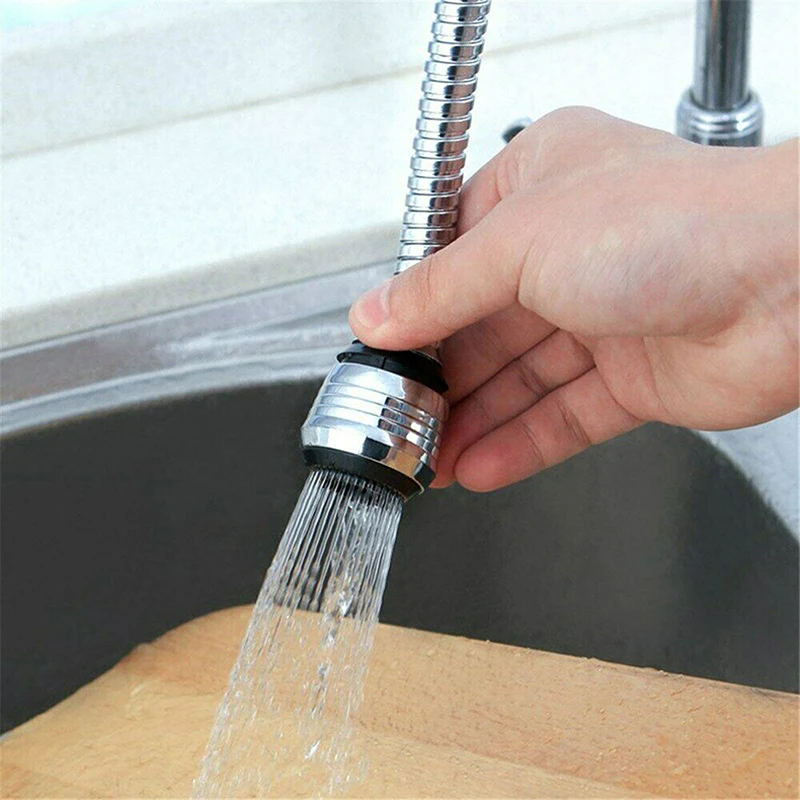 2-Modes-Flexible-Faucet-Extender-Bendable-Kitchen-Sink-Tap-Spray-Head ...