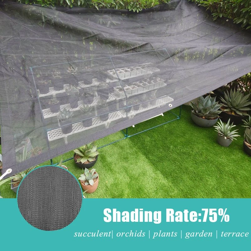 Shading Rate 75% Black Round Silk Net Anti-uv Hdpe Sunshade Cloth ...