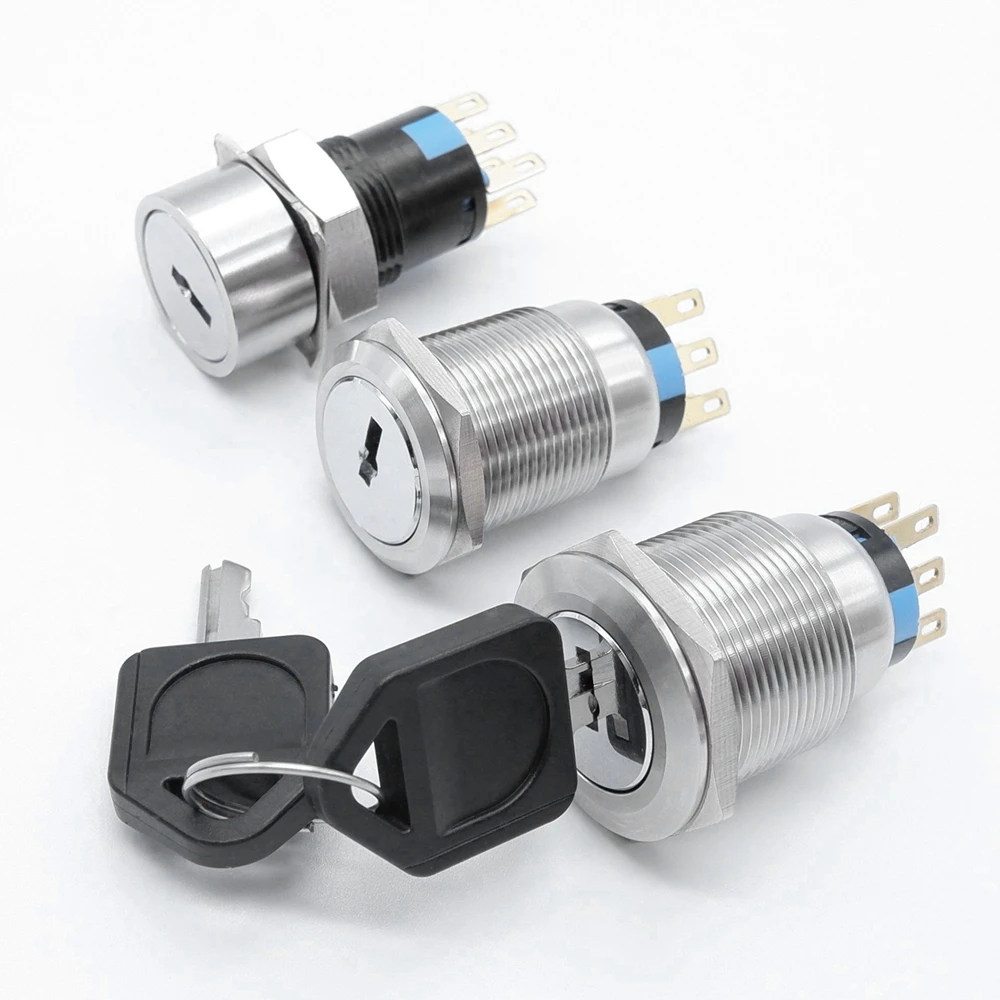 16mm-19mm-22mm-Metal-Rotary-Key-Switch-ON-OFF-2-3-Position-Waterproof ...