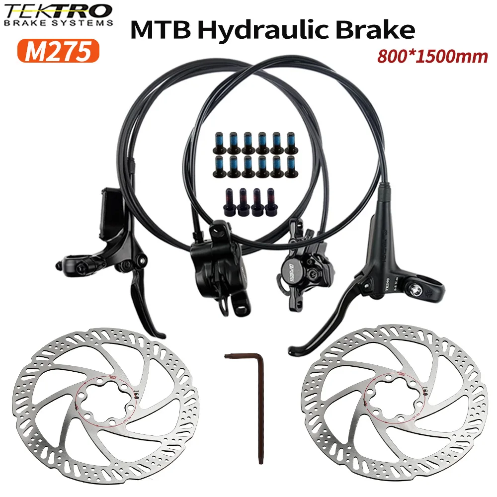TEKTRO Hydraulic Disc Brake For Mountain Bike Front/Rear Brakes 800/1500mm with 160mm Rotor MTB ...