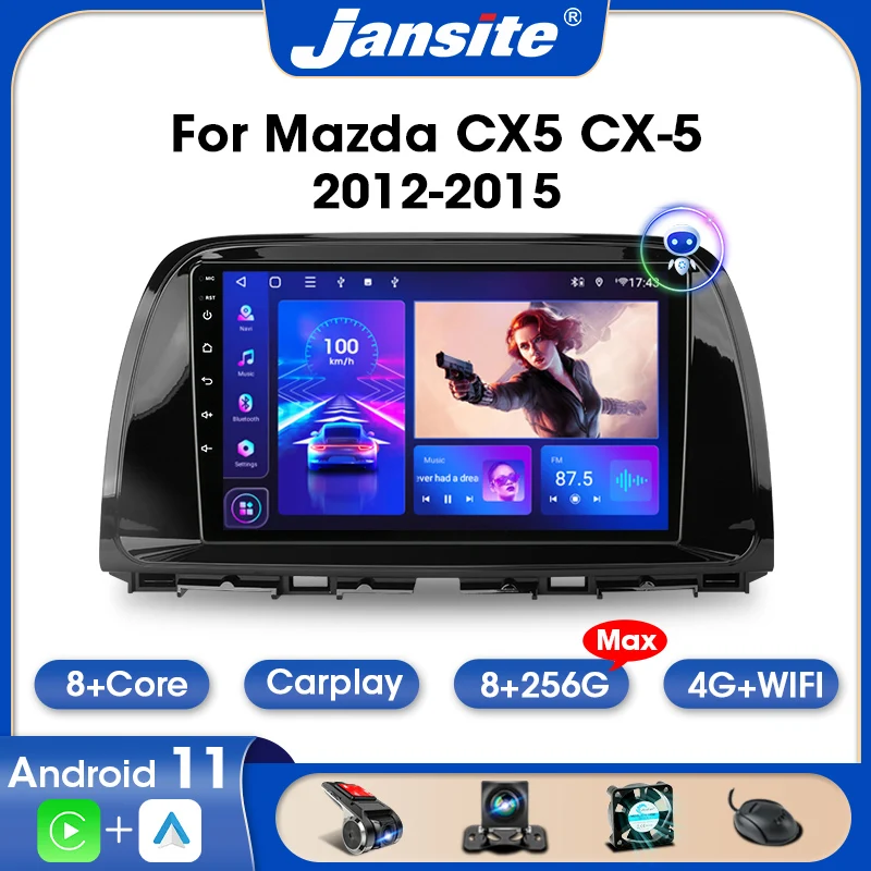 Jansite reproductor Multimedia con Android 11,0 y WIFI para Mazda, autorradio 2 Din con ...
