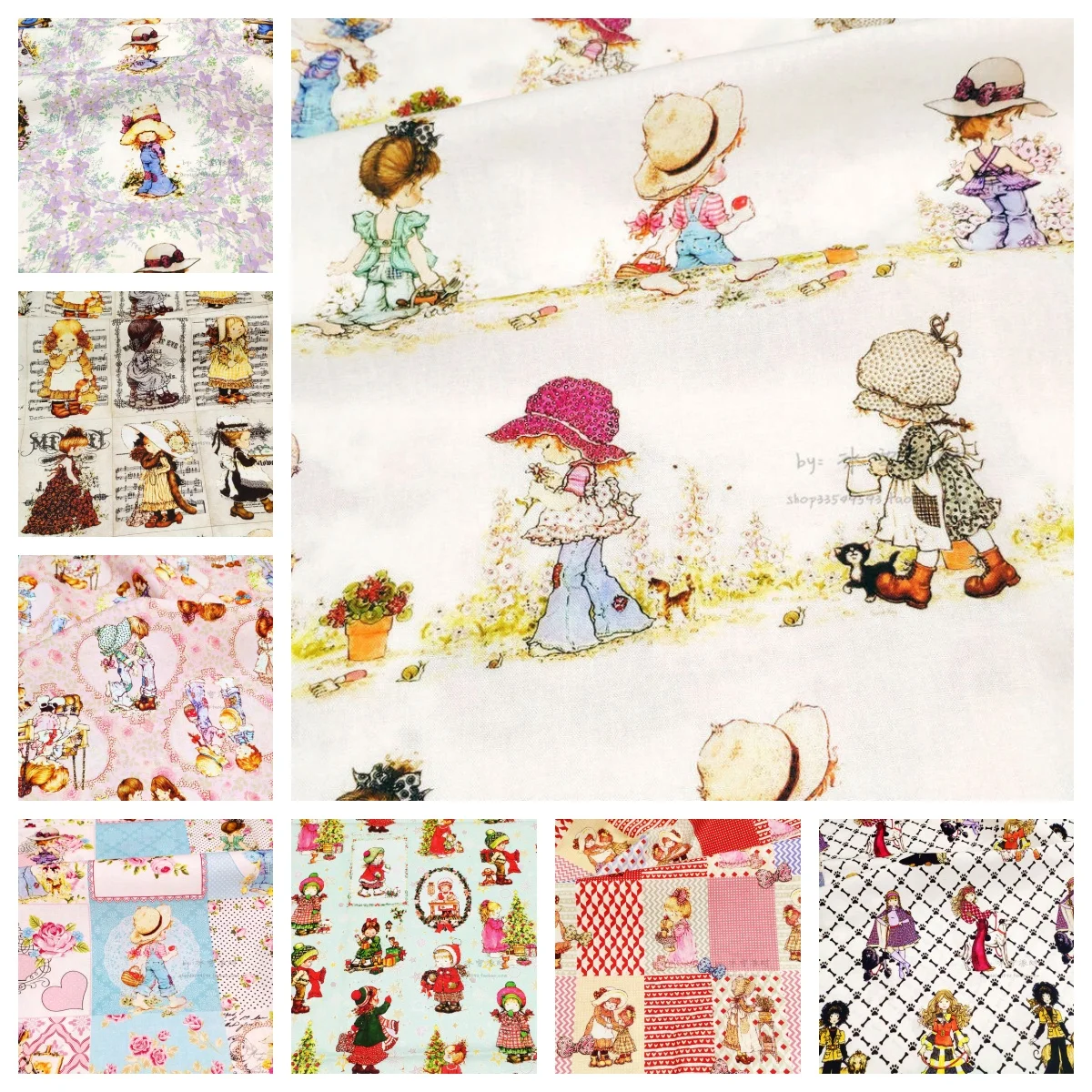 A10 Sarah Kay Collection - BTY 1 Yard Cotton Woven Fabric - Retro ...