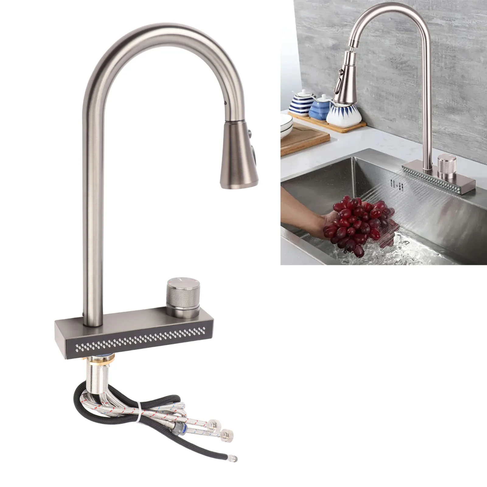 Kitchen-Waterfall-Faucet-Stainless-Steel-Pull-Out-Type-Tap-Multi ...
