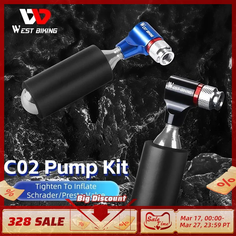 WESTBIKING-Mini-CO2-Bike-Pump-Portable-Aluminum-Alloy-Bicycle-Pump-Kit ...
