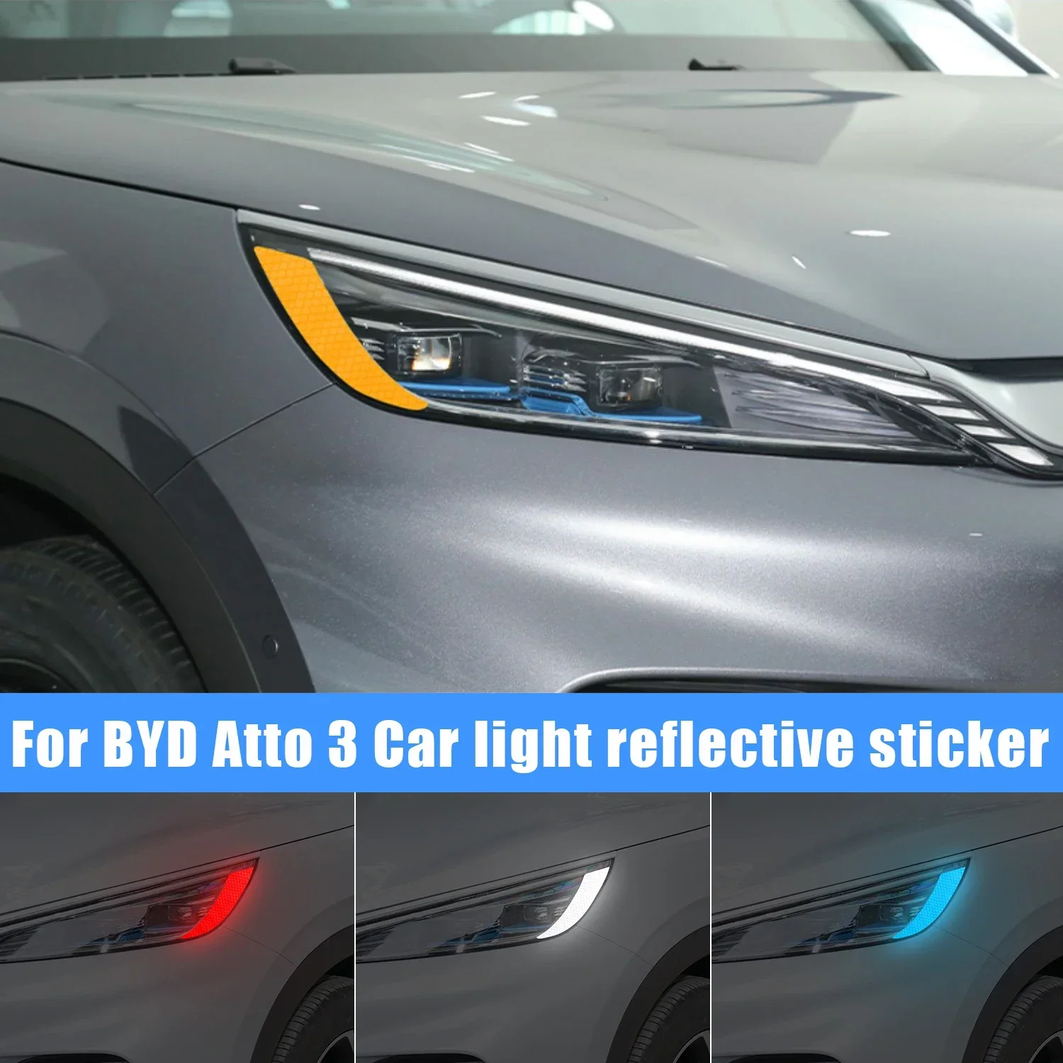 Car Light Reflective Sticker for BYD Atto 3 Yuan Plus Auto Headlight ...
