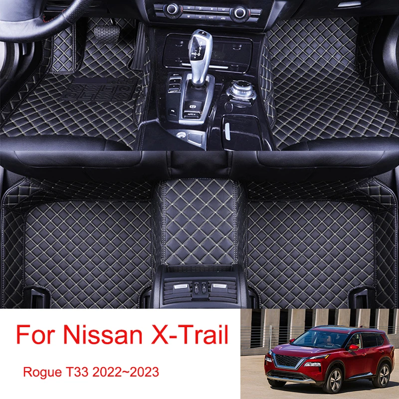 Custom-Car-Floor-Mats-For-Nissan-X-Trail-Rogue-T33-2022-2023-Leather ...