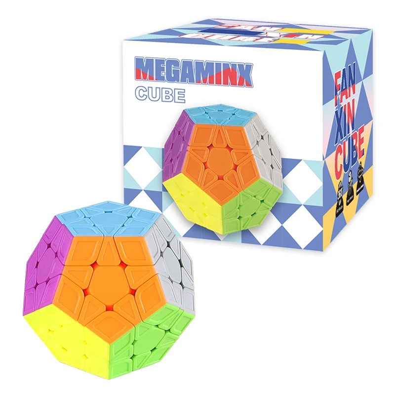 Megaminx Cube 3X3 Speed Magic Cube Dodecahedron Magnets Twelve Color ...