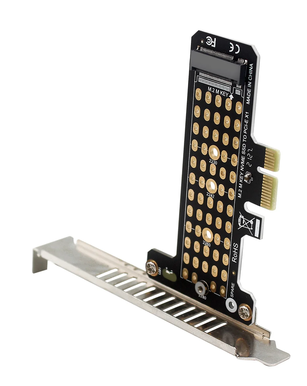 Adaptateur NVME M.2 vers PCI E 3.0, carte'extension m key PCIE X4-X8 ...