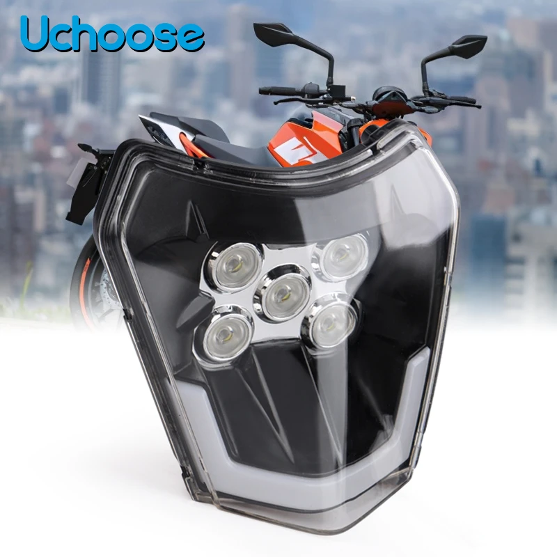 Motorcycle LED Headlight Plate Front Headlamp For KTM EXC 300 XC XCF ...