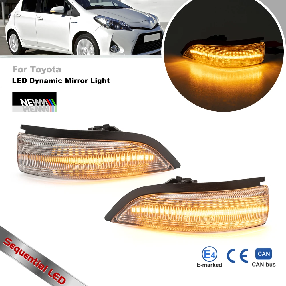 2x-Amber-Sequential-Blinker-Side-Mirror-Indicator-Turn-Signal-Light-For ...