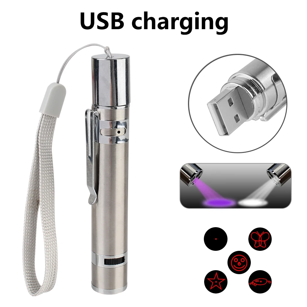 USB-Rechargeable-Mini-Laser-Pointer-Pen-Laser-Cat-Teaser-Stick-3-in-1 ...