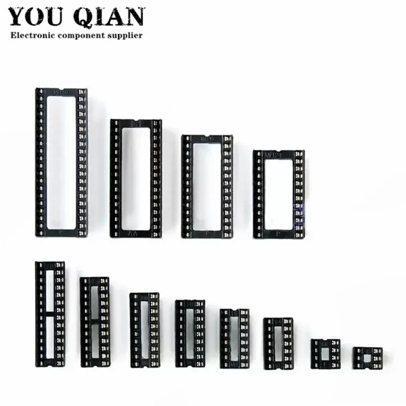 10PCS-Square-Hole-IC-Sockets-DIP6-DIP8-DIP14-DIP16-DIP18-DIP20-DIP28 ...