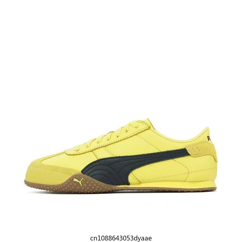 Puma-Bella-UT-amarillo-negro-moda-antideslizante-zapatos-planos-bajos ...