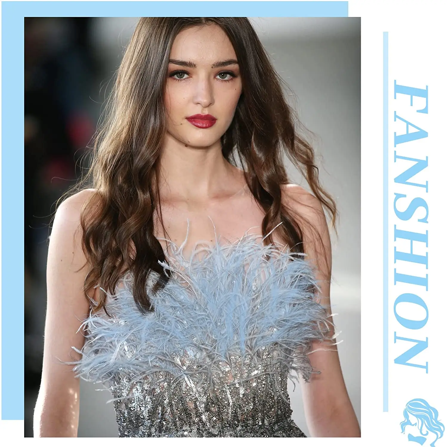 PLUME DE DECORATION,watermelon red-8-10 cm--Ruban de plumes'autruche ...