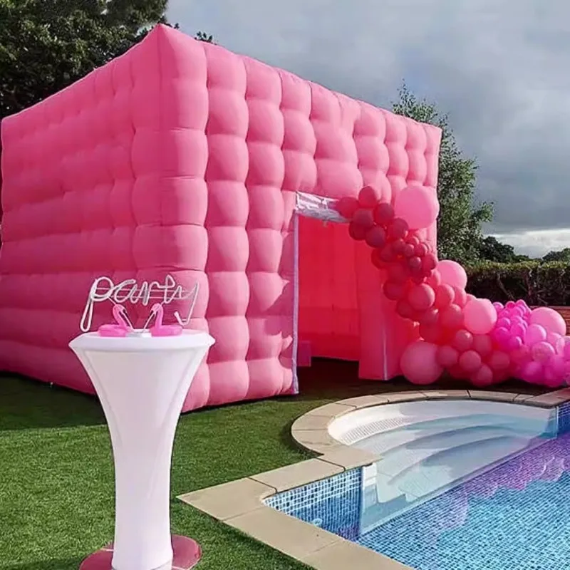 Custom-Portable-Black-Inflatable-Nightclub-Cube-Party-Bar-Tent-With-Led ...