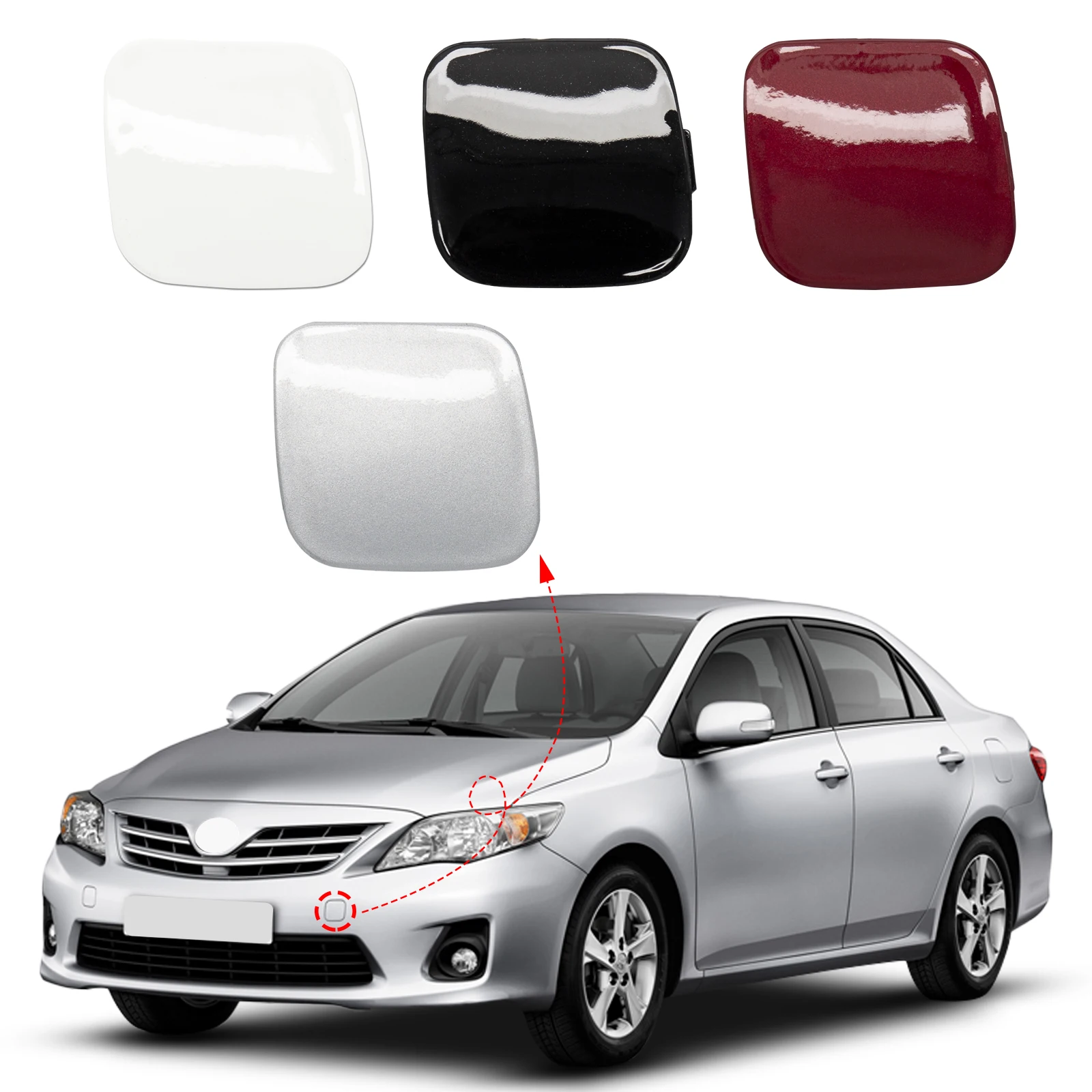 Front-Bumper-Tow-Hook-Cover-Cap-Towing-Eye-For-Toyota-Corolla ...