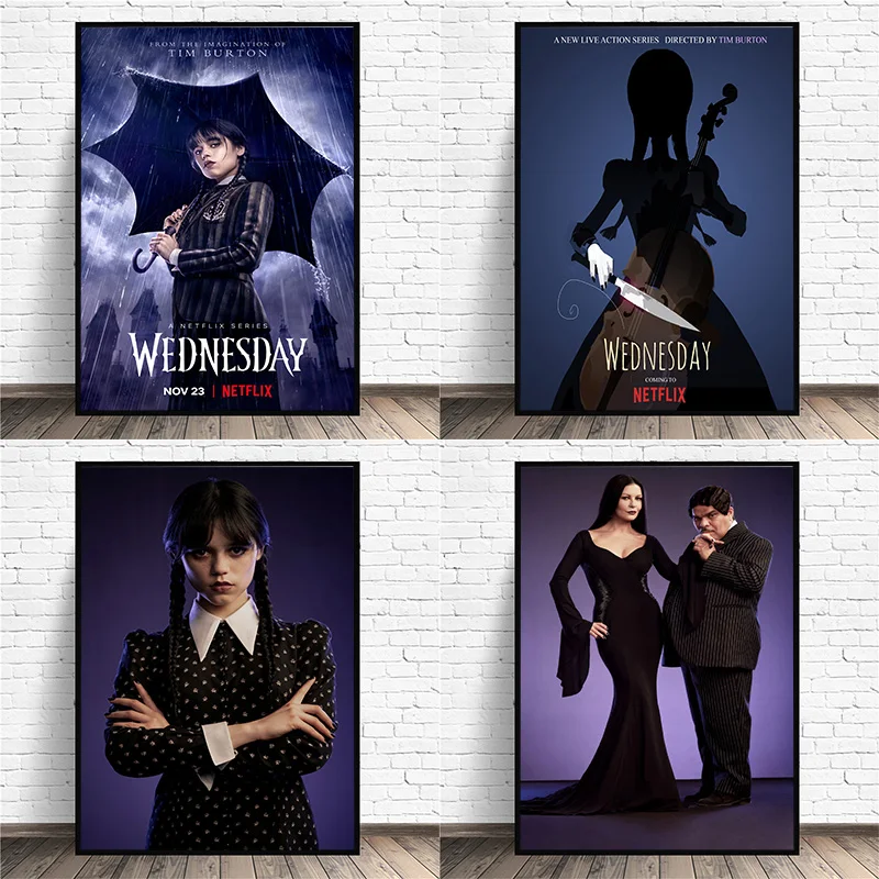Movie Wednesday Posters and Prints Decor Suspense Fantasy Canvas ...