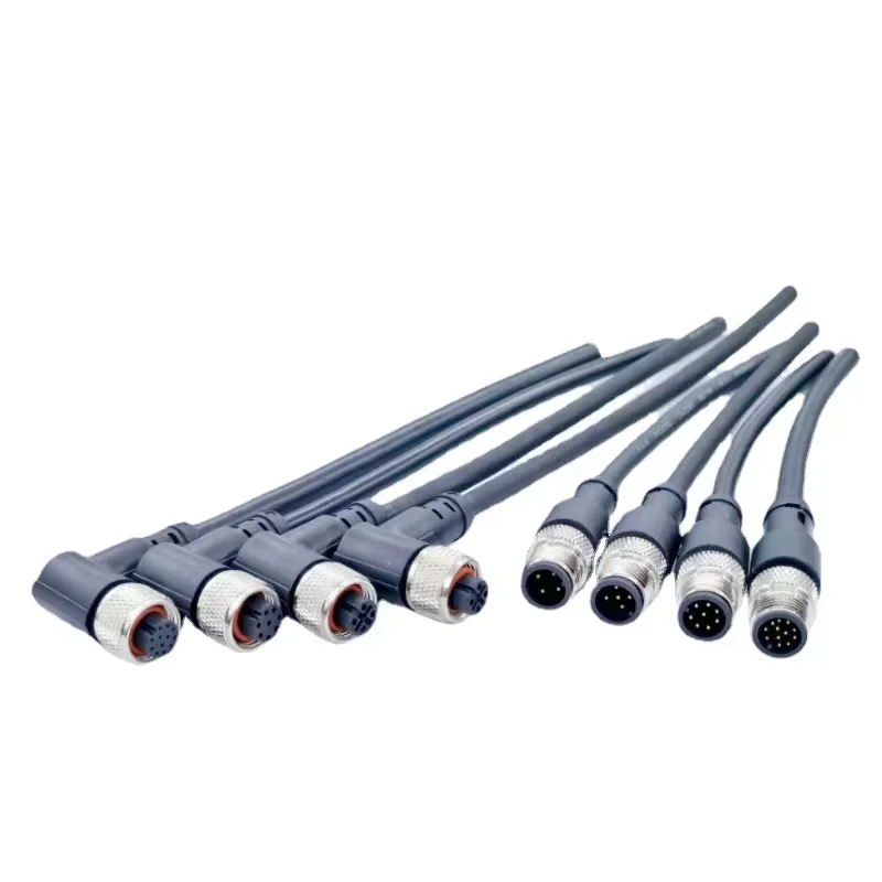 M12-Sensor-Connector-Cable-Waterproof-plug-Male-Female-4-5-8Pin-2m-PVC ...