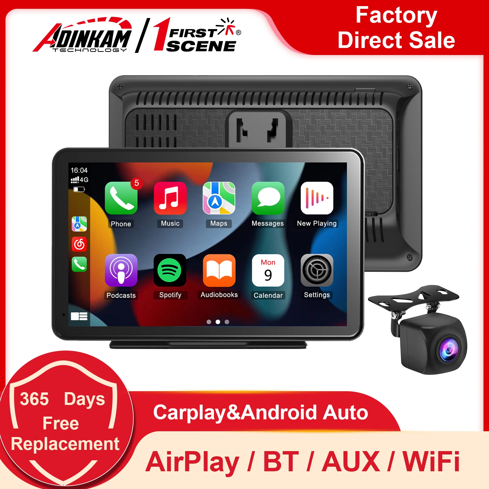 Portable-7-Inch-Smart-Touch-Screen-Wireless-Carplay-Android-Auto ...