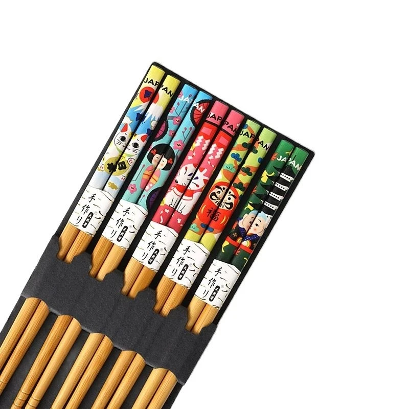 5Pairs-Handmade-Natural-Bamboo-Wood-Chopsticks-Reusable-Sushi-Food ...