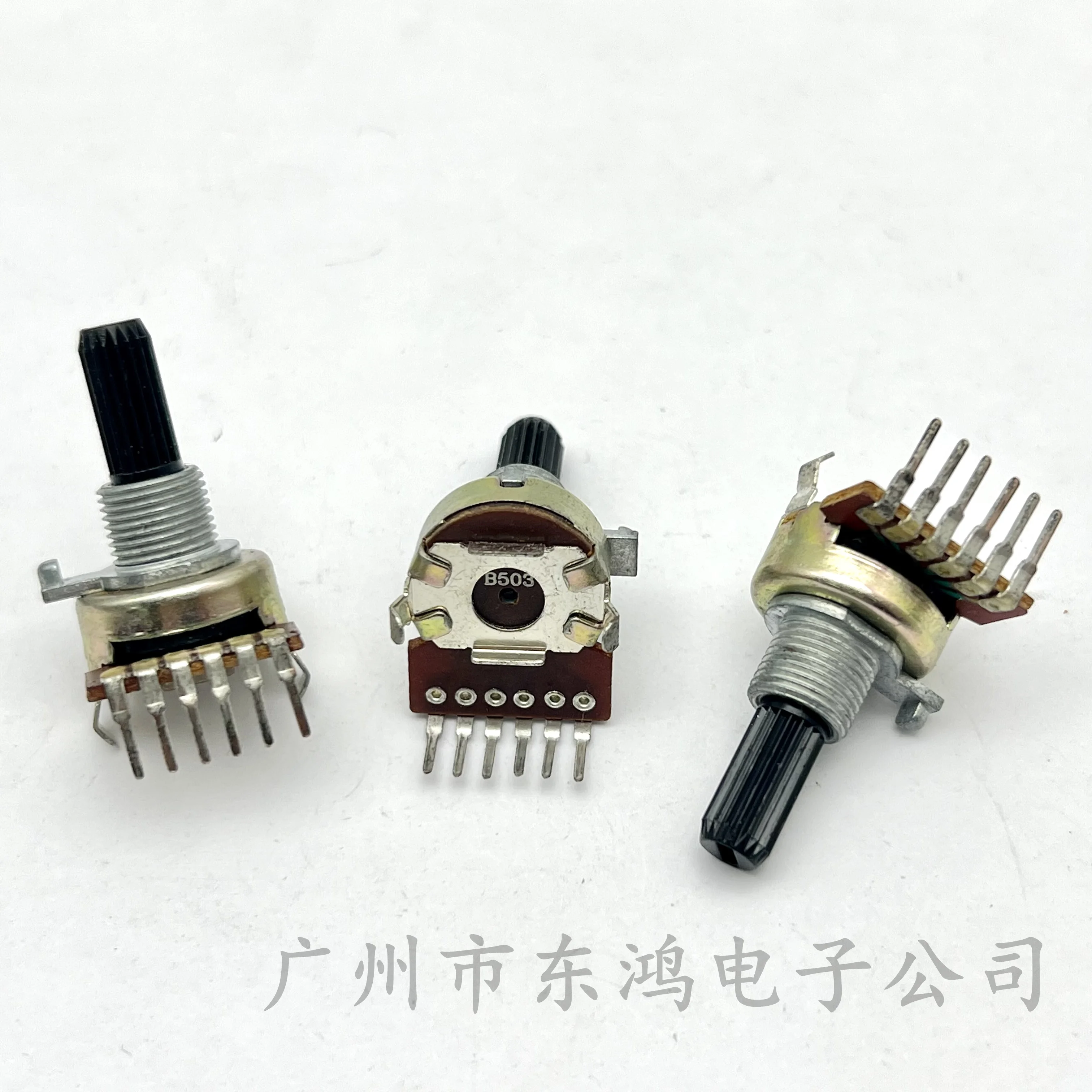 100PCS 161 type duplex B50K B503 potentiometer round shaft 20mm ...