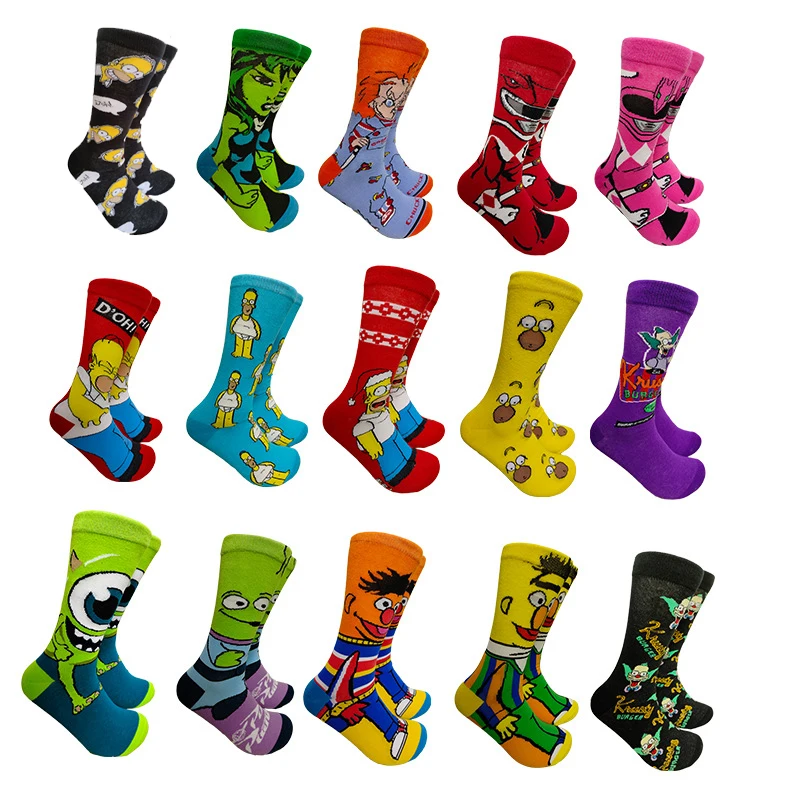 Calcetines largos de Anime para hombre y mujer, calcetín hasta la ...