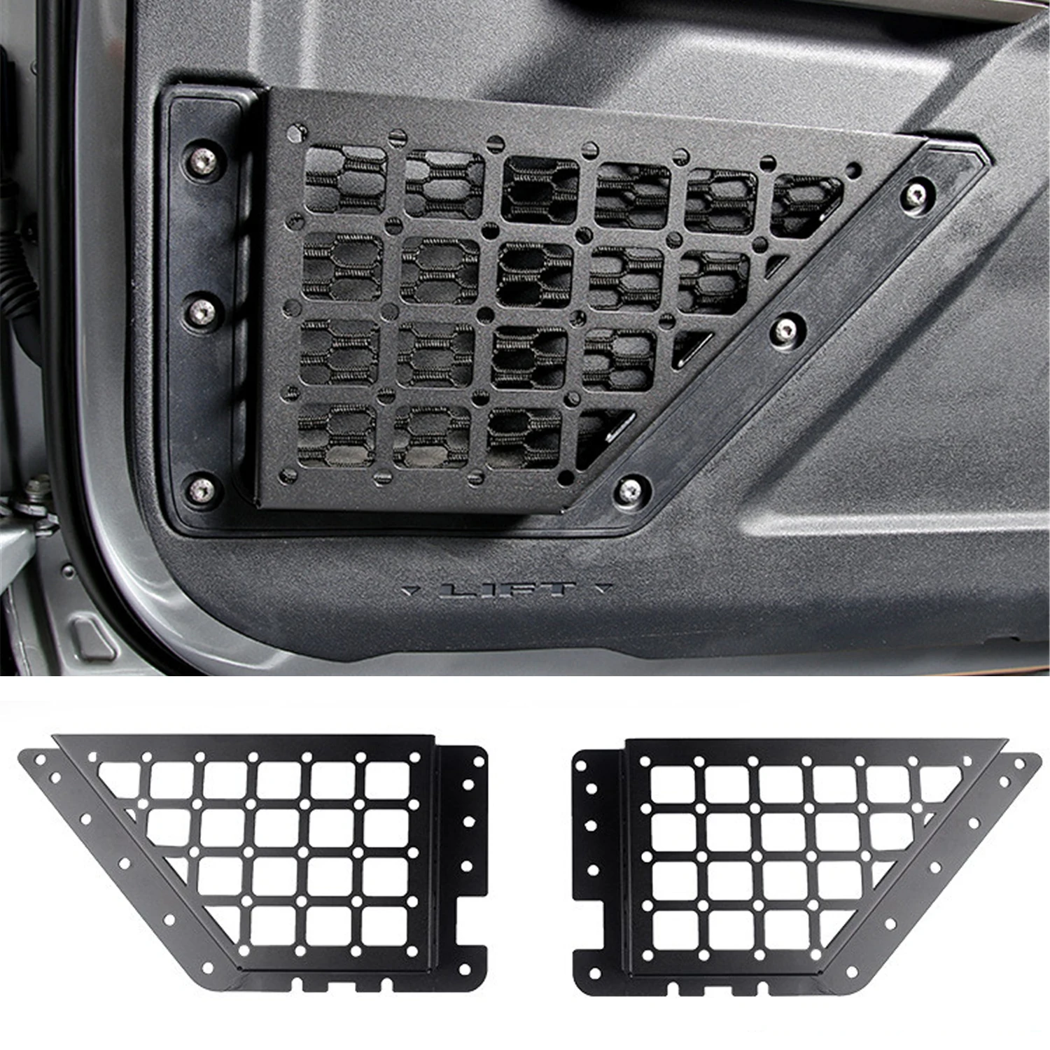 Car Front Door Storage Box Net Pocket Insert Organizer Tray Holder for ...