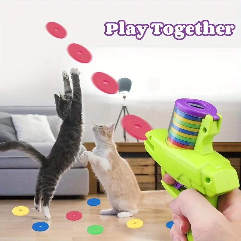 Cat-Toy-Launcher-Interactive-Safety-Sport-Soft-Frisbee-Indoor-Game-Foam ...