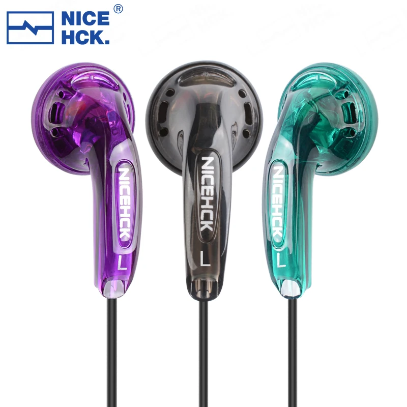 NiceHCK Traceless 3.5mm HIFI Earbud 15.4mm Dynamic Driver Unit DJ Bass ...