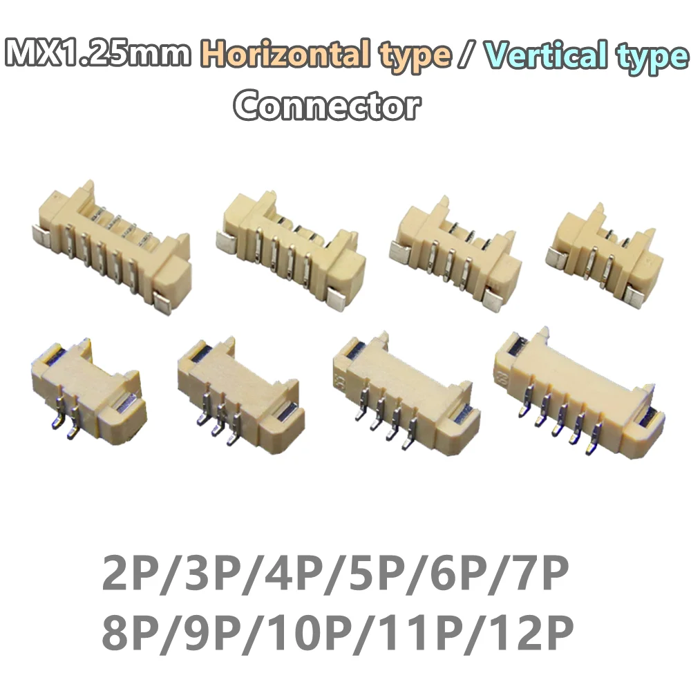 20PCS-Micro-JST-1-25mm-Horizontal-Vertical-Patch-Socket-Connector-SMD ...
