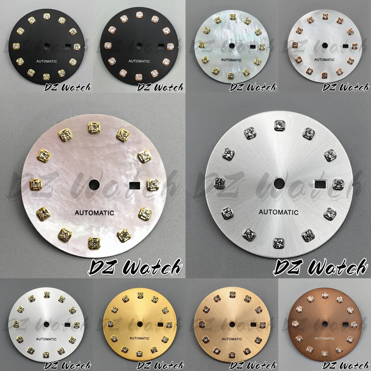DZ 24.5mm Lady's NH05 Diamond Edge Sunberst Face Watch Dial Fit For ...