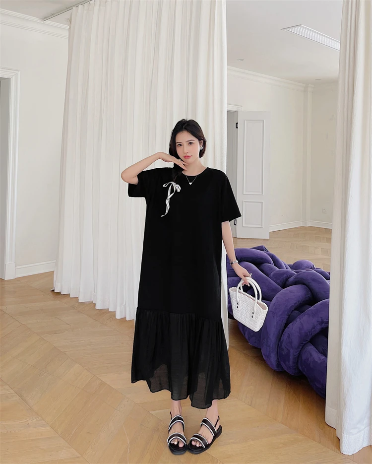 Parti Elbiseleri NYFS 2024 Yaz Kore Kadın Elbise Vestidos Robe Elbise ...