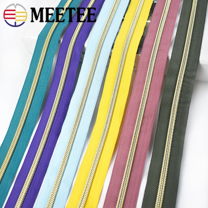 2-5Meters-5-Nylon-Zippers-Tape-Decorative-Continuous-Zipper-with-Zip ...
