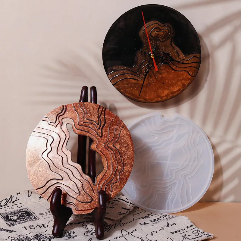 DIY-Island-Clocks-Glue-Drop-Mold-Island-Clock-Silicone-with-Clock ...