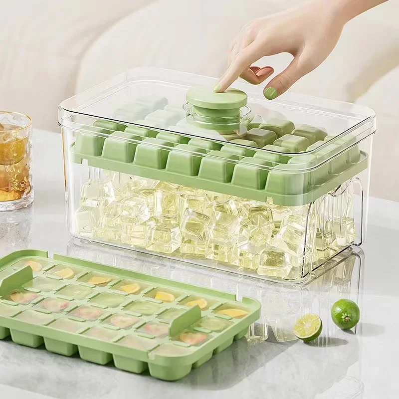 28-56Grids-Ice-Cube-Tray-With-Storage-Box-Ice-Cube-Maker-Ice-Box-Tray ...
