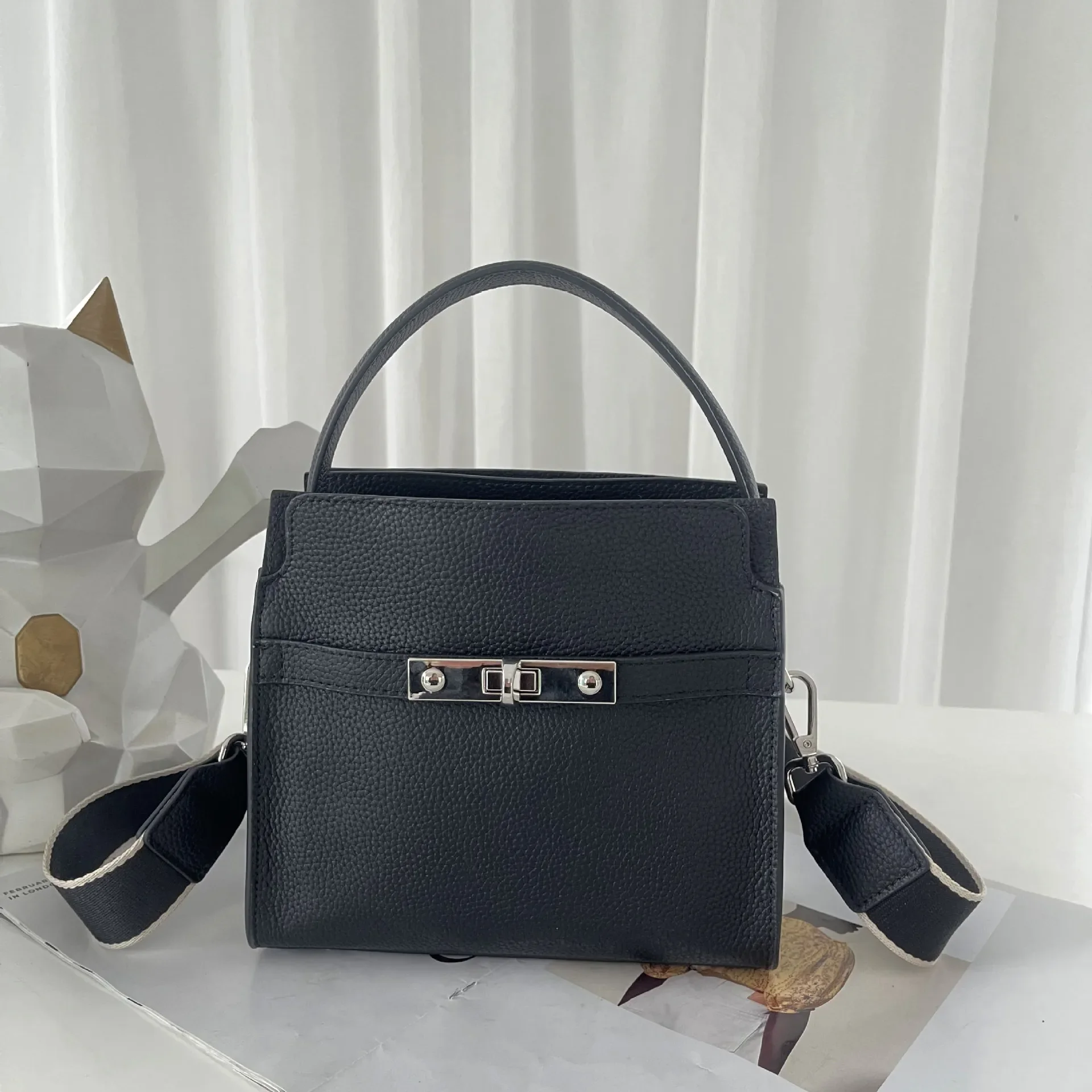 High-end-Soft-Casual-Togo-Cow-Leather-Women-s-Crossbody-Bag-Simple ...