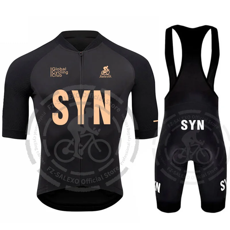 SYN-Racing-Cycling-Jersey-Set-Short-Sleeve-Shirt-Bicycle-Clothing-2024-Summer-Men-Black-MTB ...