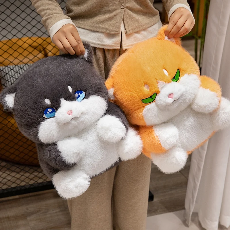 33CM Creative Plush Round Fat Cat Plush Toys Cat Kawaii Animal Pillow ...