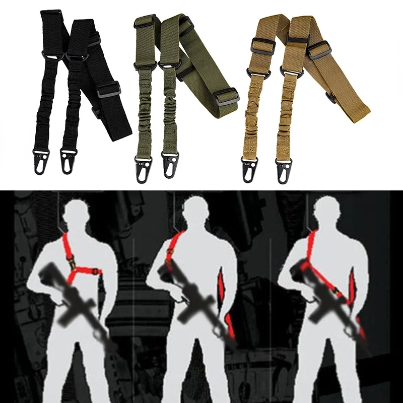 Tactical-Two-Points-Sling-Shoulder-Strap-Army-Durable-Nylon-Rifle-Belt ...