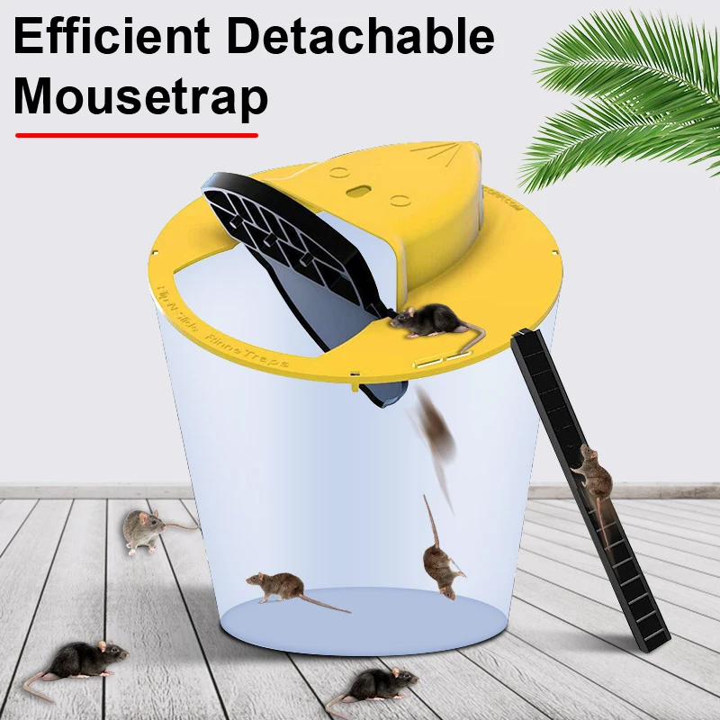 Mouse-Trap-Flip-and-Slide-Bucket-Lid-Mice-Rat-Trap-Auto-Reset-Plastic ...